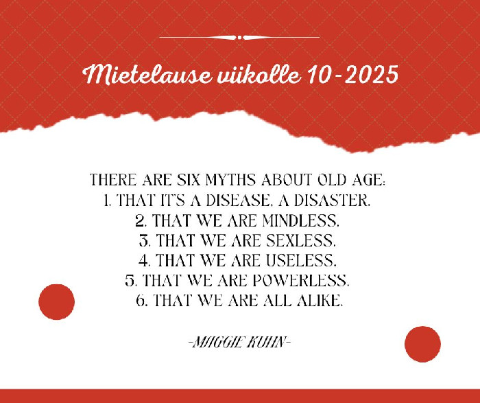 Mietelause viikolle 10-2025 :: Ikääntymisen Ihmeet